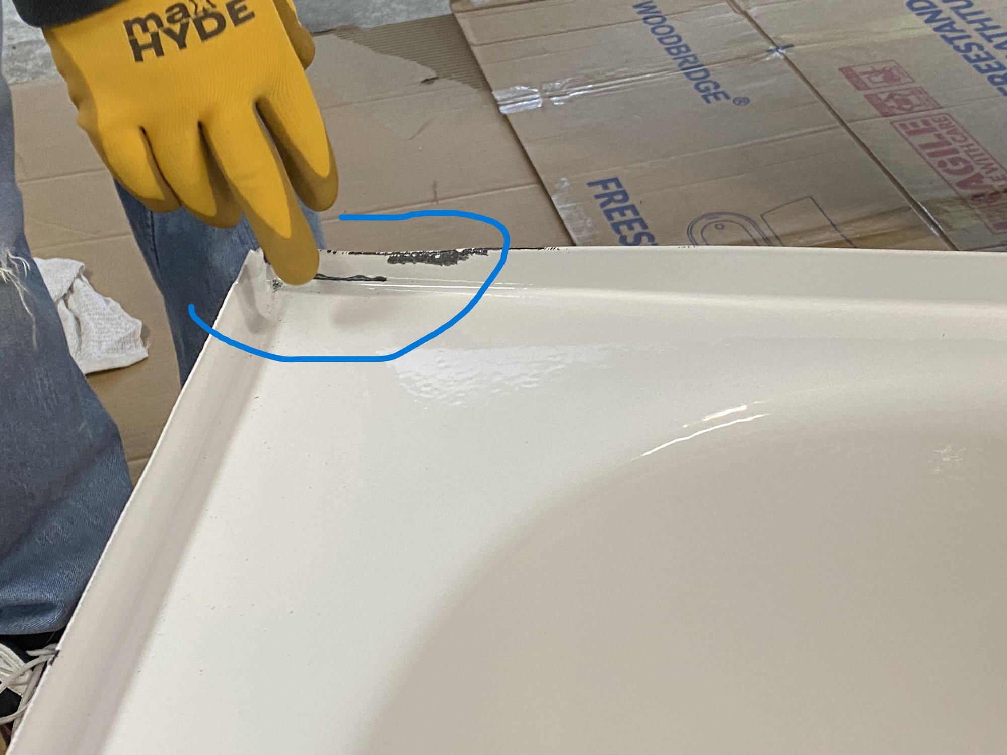 Damage to bath apron Contractor thoughts? - DoItYourself.com Community Forums