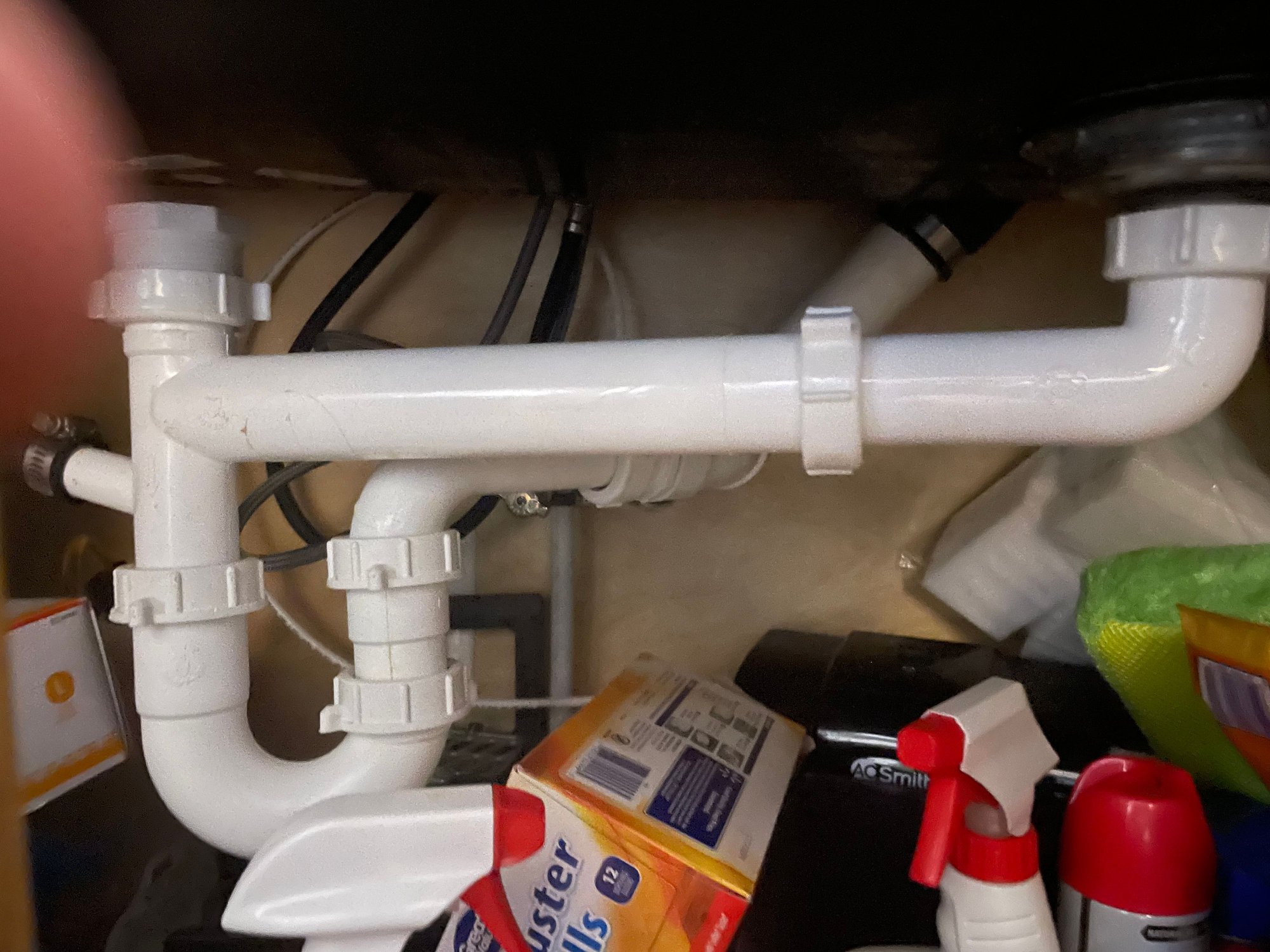 Garbage disposal install and drain line level - DoItYourself.com ...