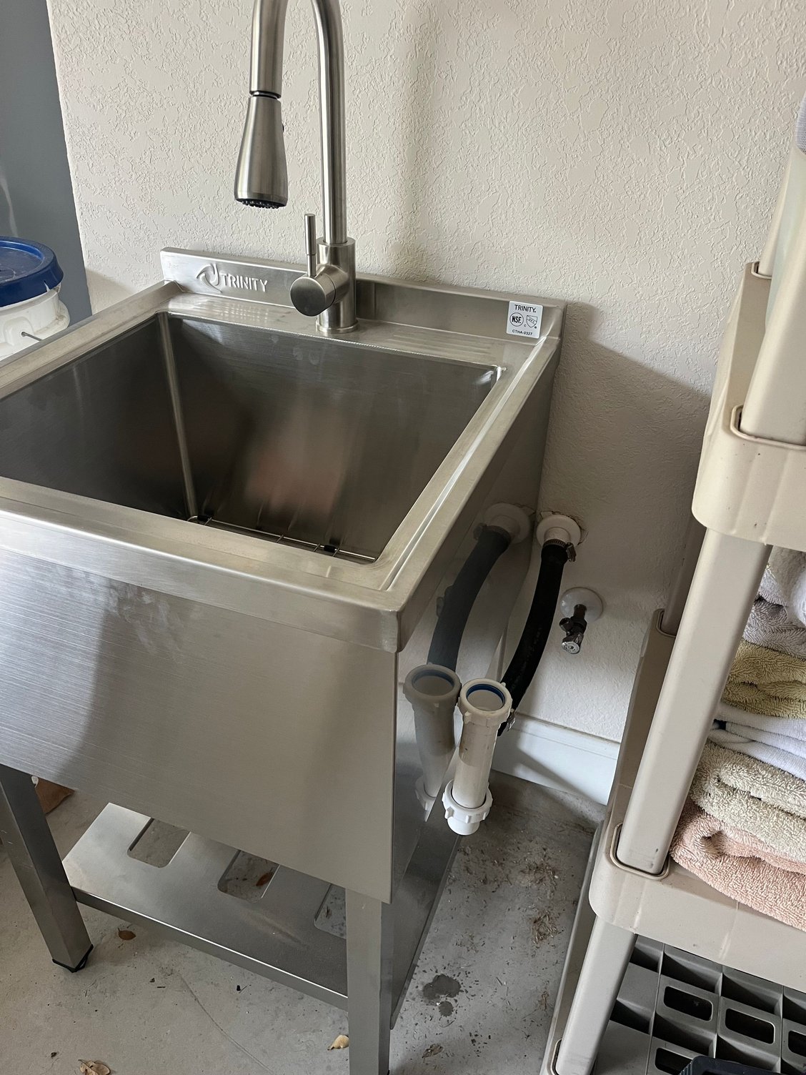 Pre-plumbed garage utility sink install - DoItYourself.com Community Forums