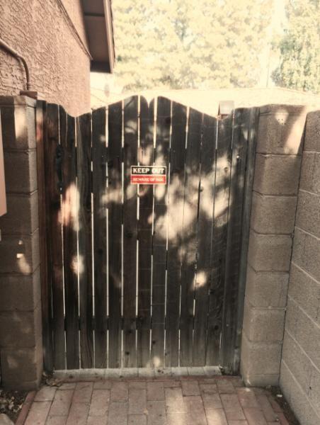 Installing new side gate with cinder block - DoItYourself.com Community ...