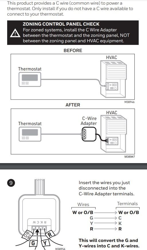 Honeywell Smart Thermometer w/C-wire Adapter (2 wire) - DoItYourself ...