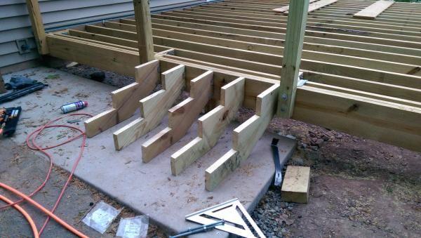 Stair stringers to concrete and other stair questions - DoItYourself ...