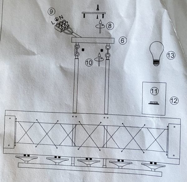 Installing Light Fixture - Unsure about terminal block that was ...