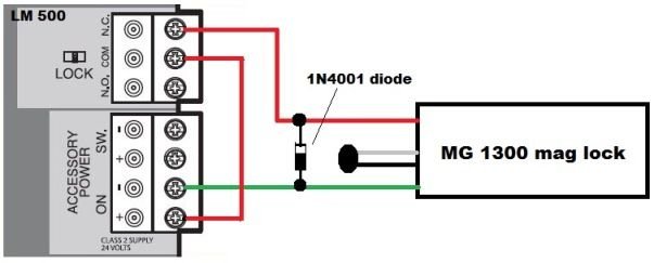Maglock mg 1300 hook up to Liftmaster LA 500 - DoItYourself.com Community Forums