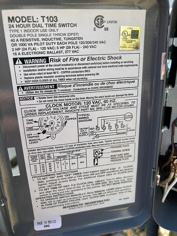 I can not get a T103 timer switch to work - DoItYourself.com Community Forums