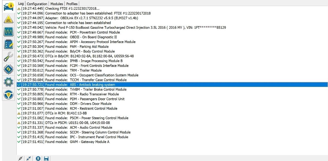 Invalid data received from radio transeiver module :BCM code U0559 ...