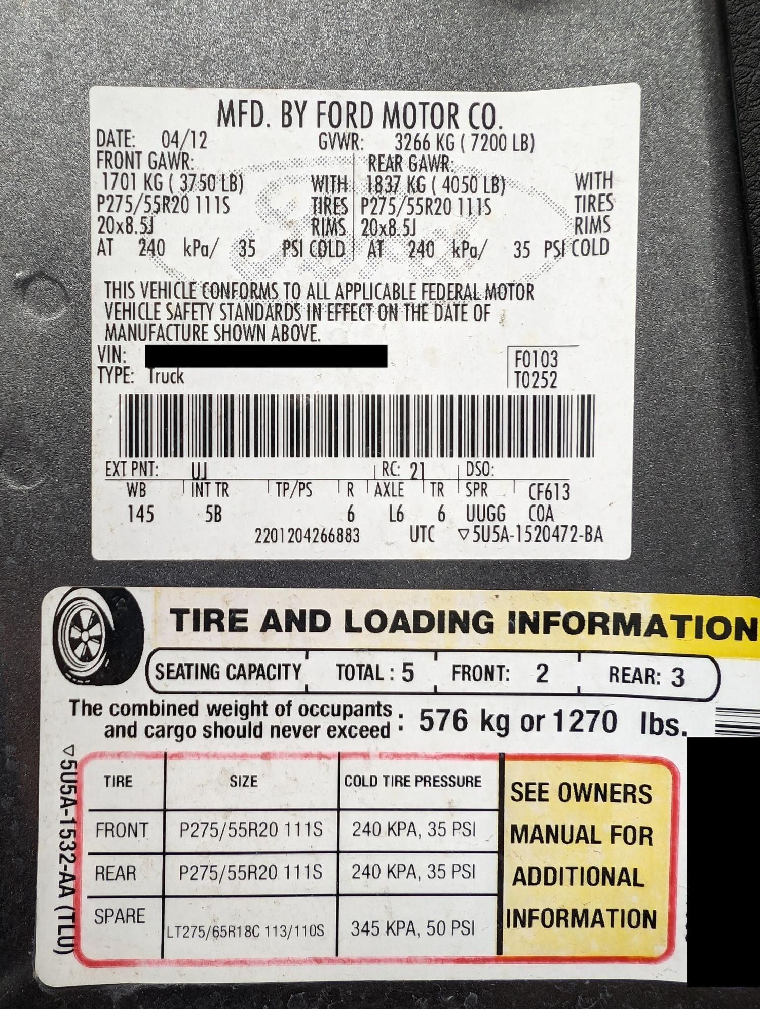 Another Payload and configuration thread (2012, deep dive) - Ford F150 ...