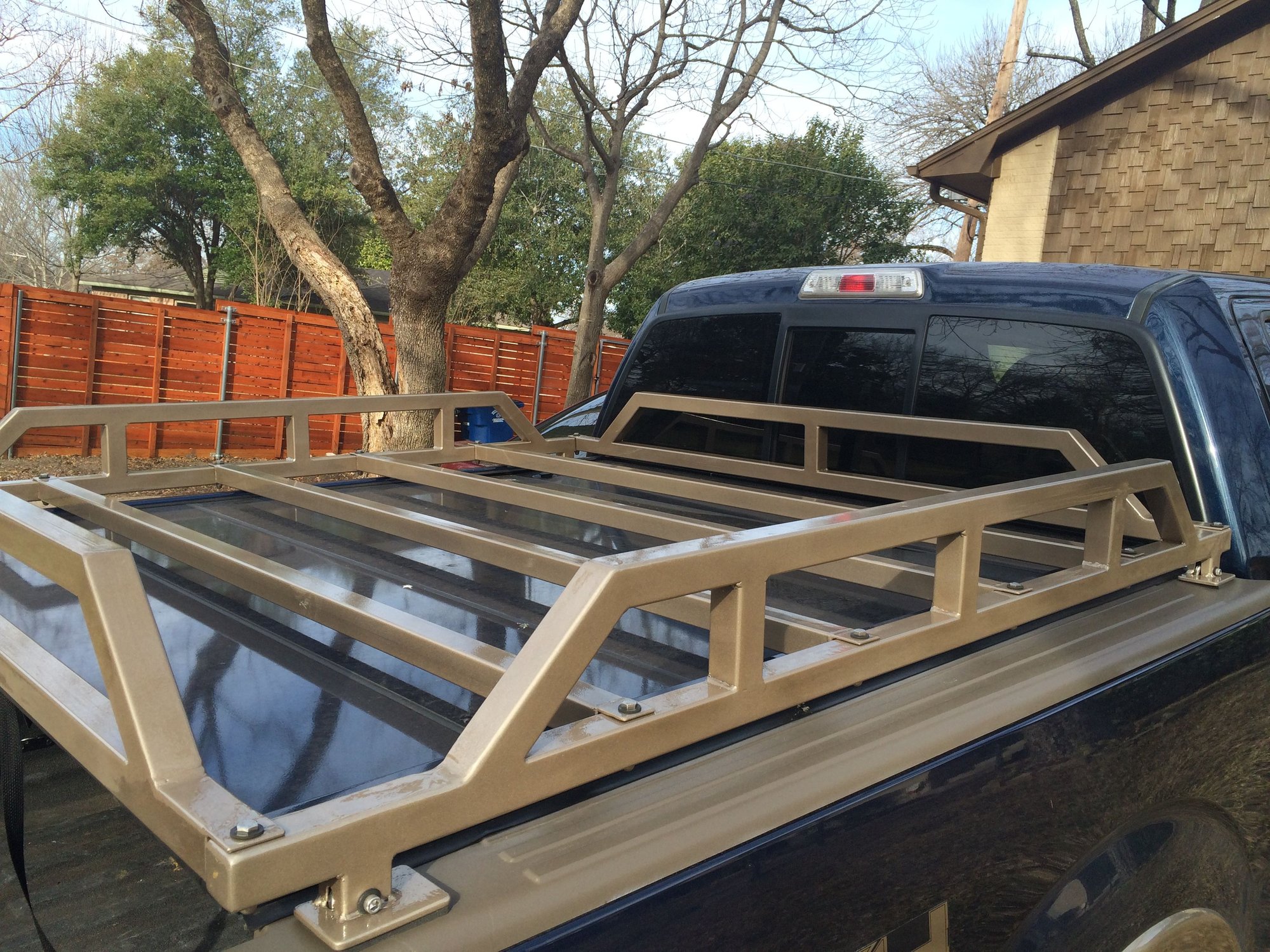 Texas Custom Bed Rack - 5.5ft bed - Pale Adobe - Ford F150 Forum ...