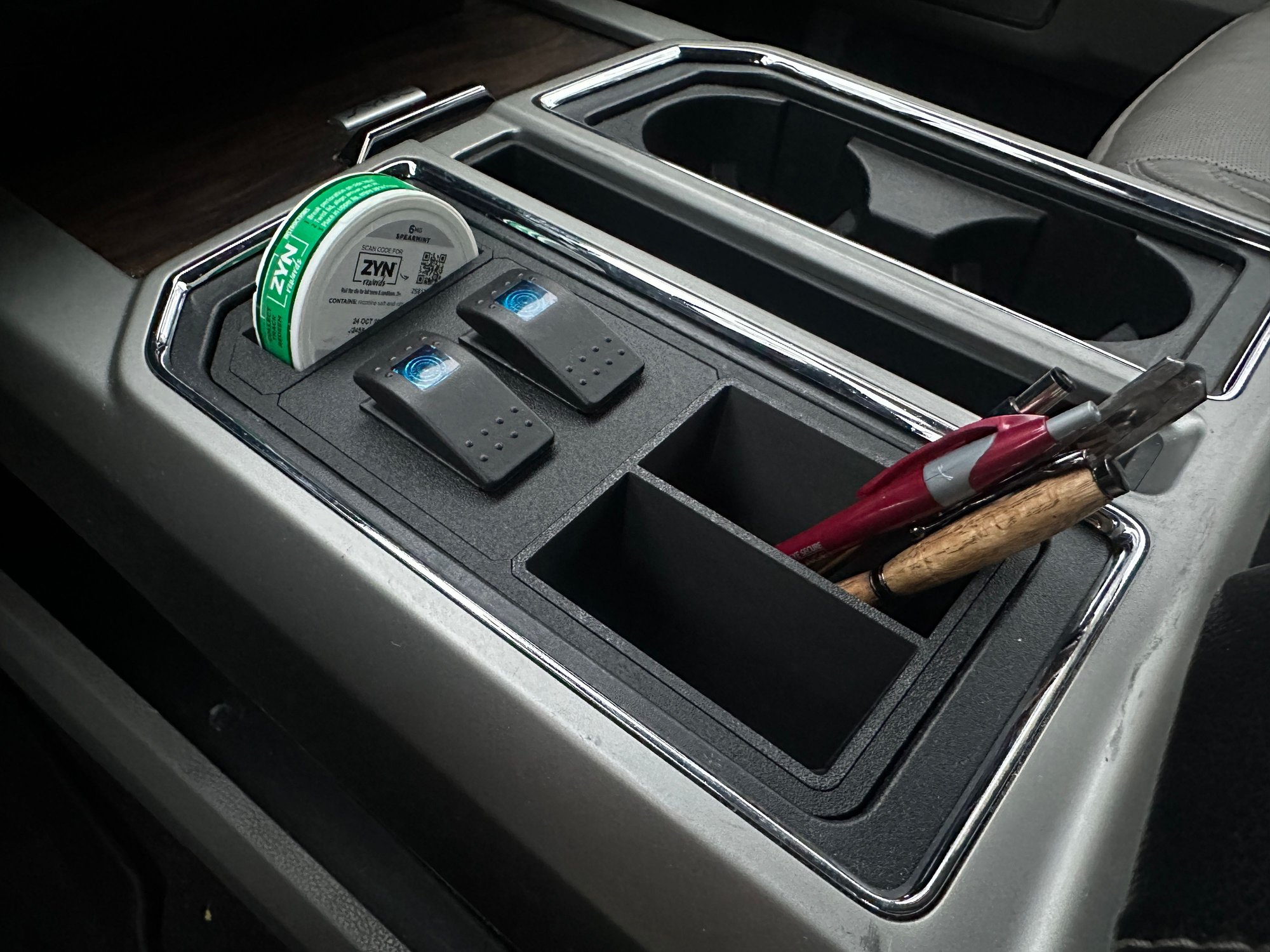 I made a modular compartment system for the center console - Ford F150 ...
