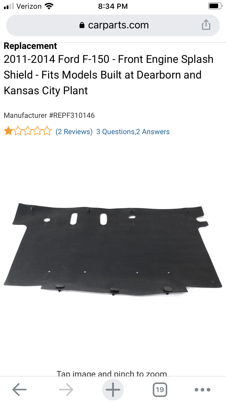 Engine Splash Shield Placement - Ford F150 Forum - Community of Ford ...