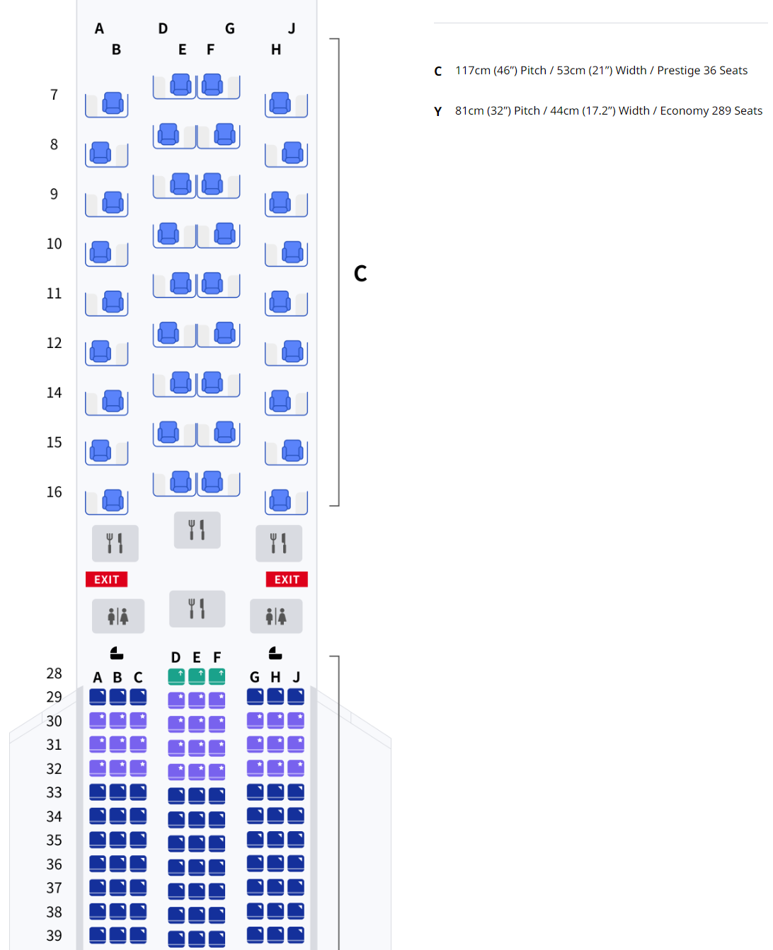 KE B78X seatmap and first route confirmed - FlyerTalk Forums