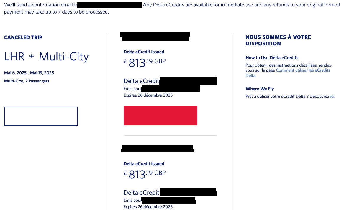 Need to cancel flights (Delta Airlines) but there's a bug ! - FlyerTalk ...