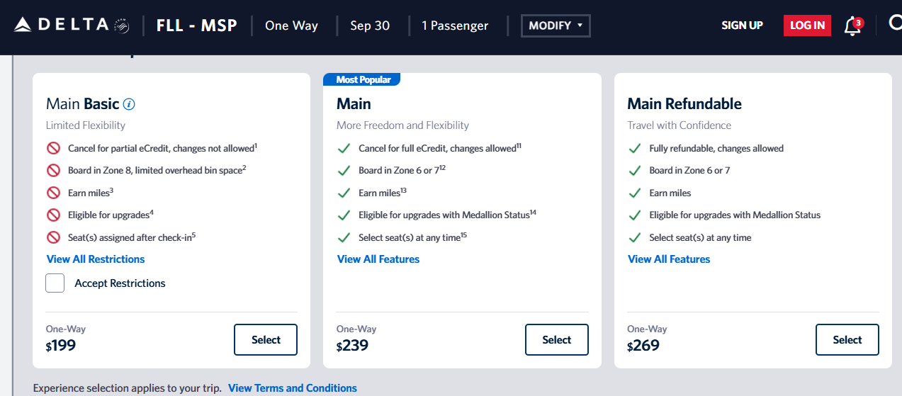 Delta creates sales tiers to each cabin effective 10/1/25 - Page 7 ...