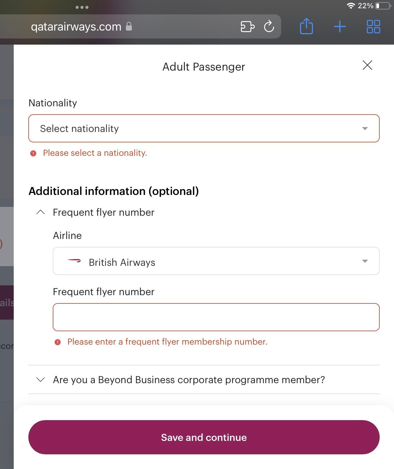 Adding Frequent Flyer Numbers to QR bookings - Page 3 - FlyerTalk Forums