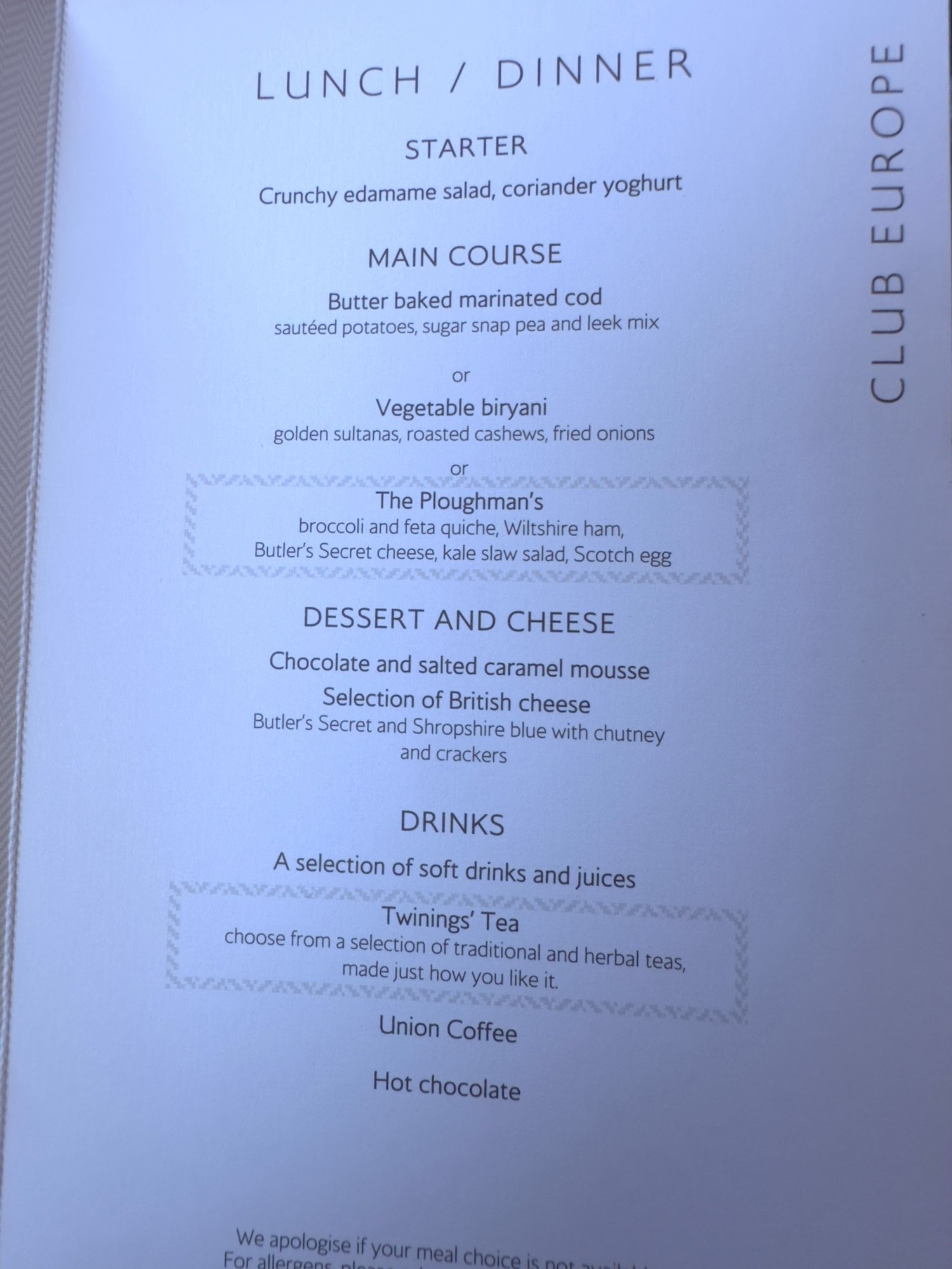 Club Europe catering | menus, reviews and photos 2024 - Page 43 ...