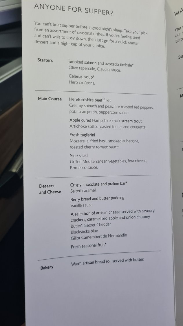 Long haul in-flight catering 2025 | Club World - FlyerTalk Forums