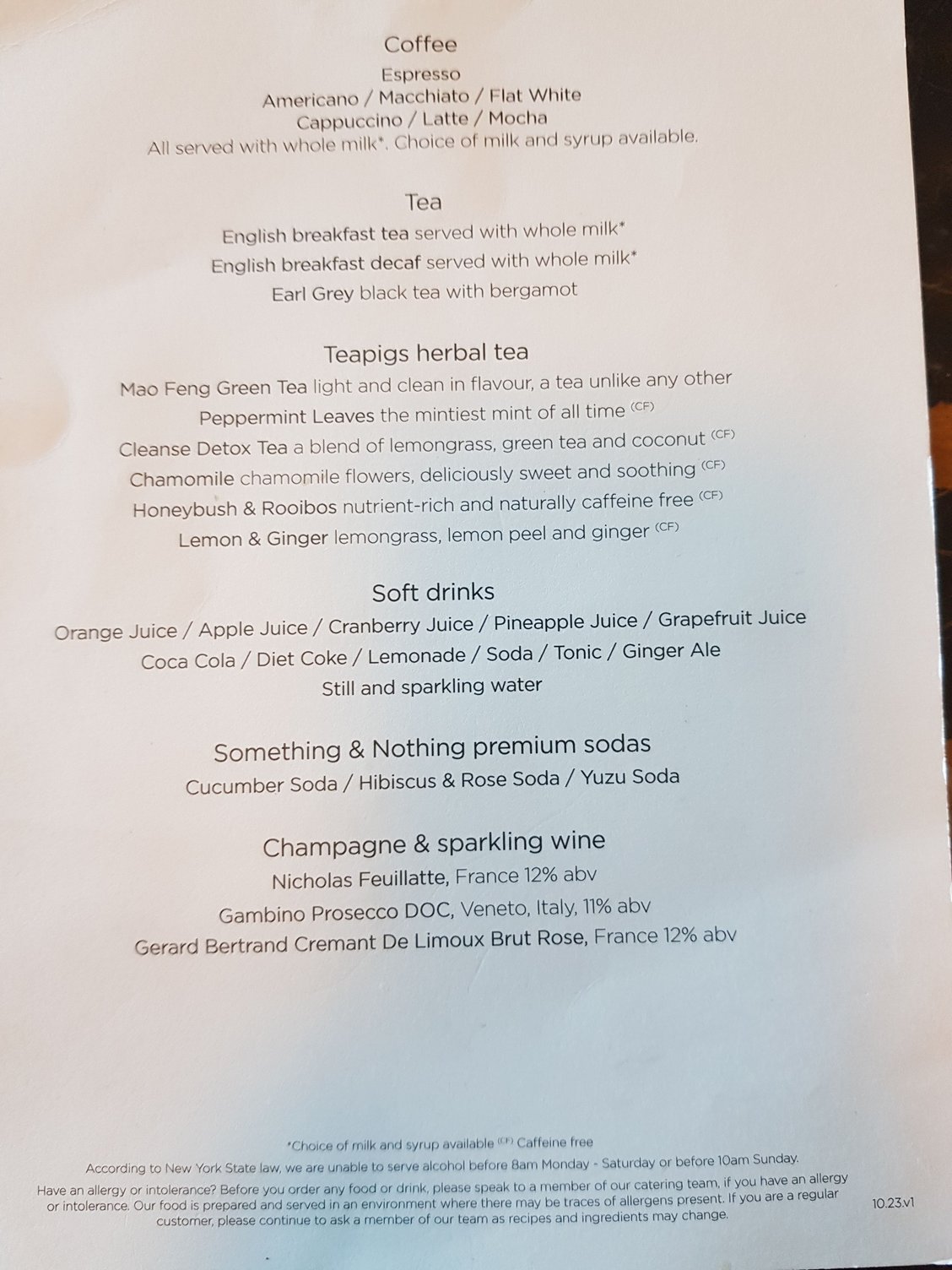 VS Clubhouse Menus - FlyerTalk Forums