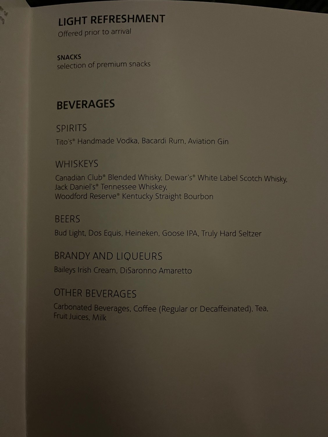 Coronavirus Reduced Inflight Food and Beverage Restrictions as of 03/ ...