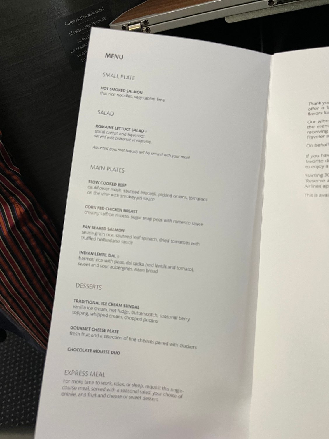 2025 AA International Meal / Meals - menu / photos / etc. (master ...