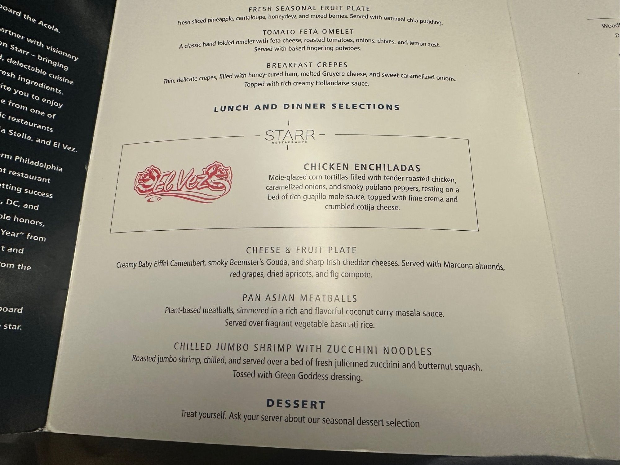 New Acela Menus - Page 5 - FlyerTalk Forums