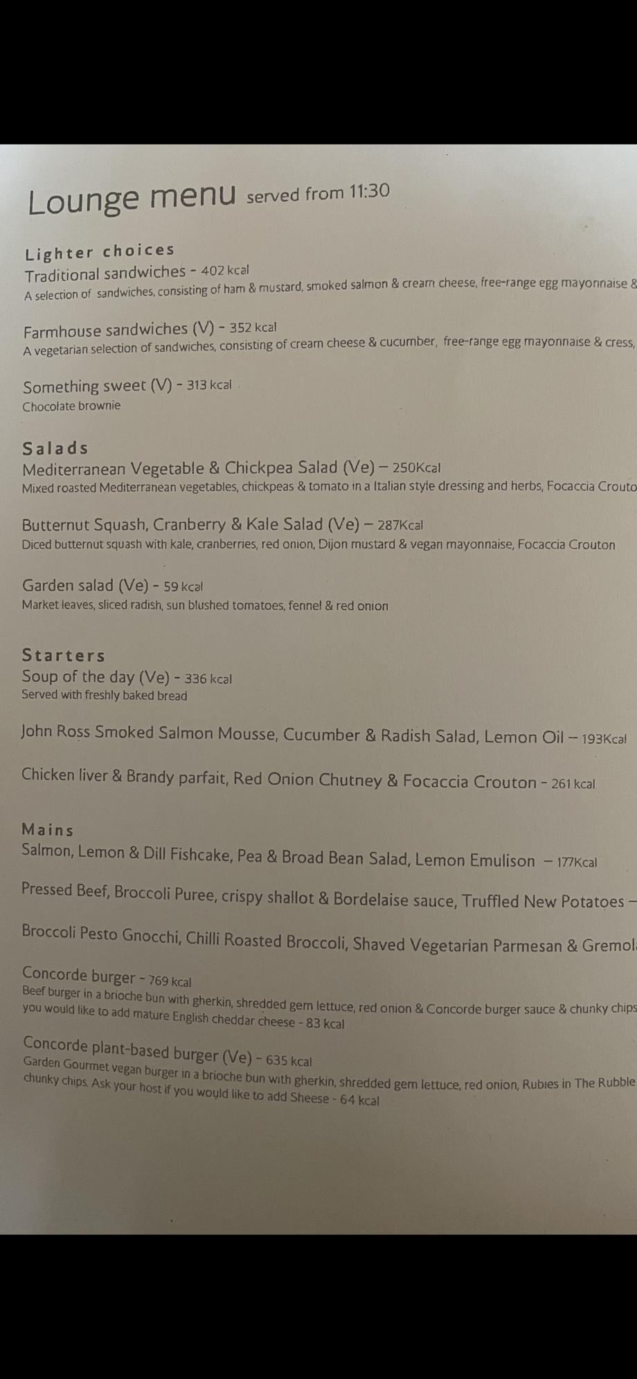 Concorde Room (CCR) LHR : menus 2022 - Page 21 - FlyerTalk Forums