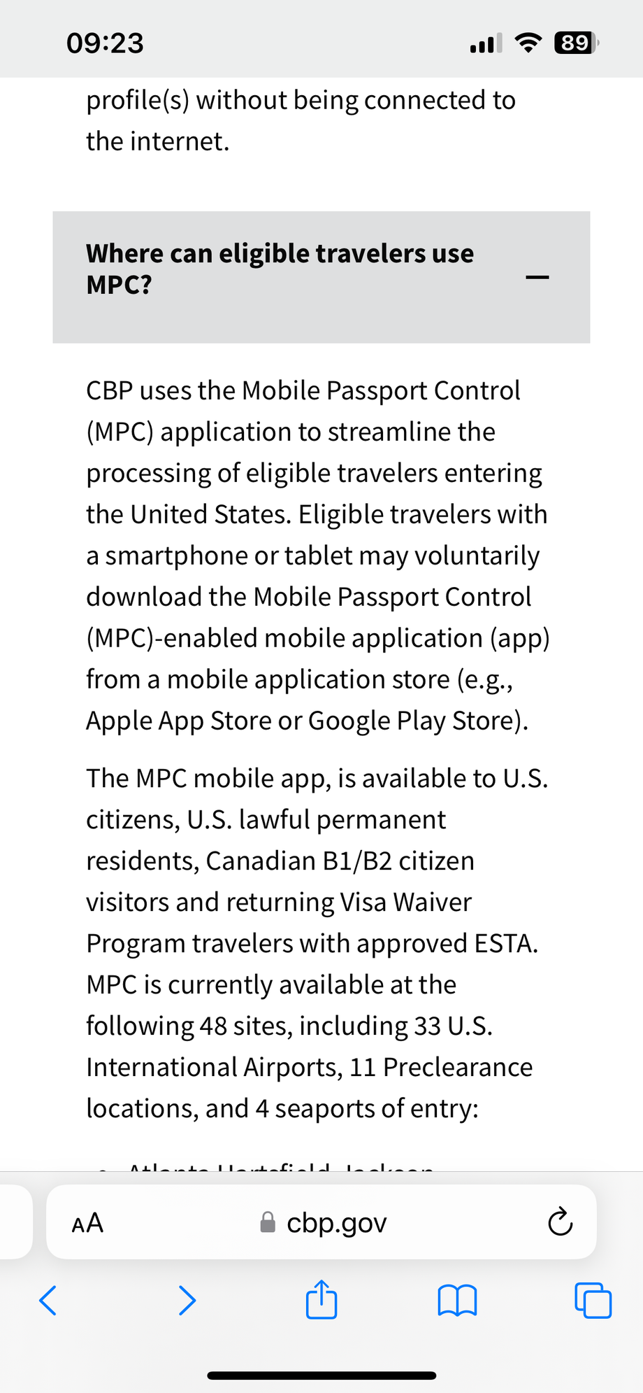 US CBP Mobile Passport Control App (MPC) - Page 25 - FlyerTalk Forums