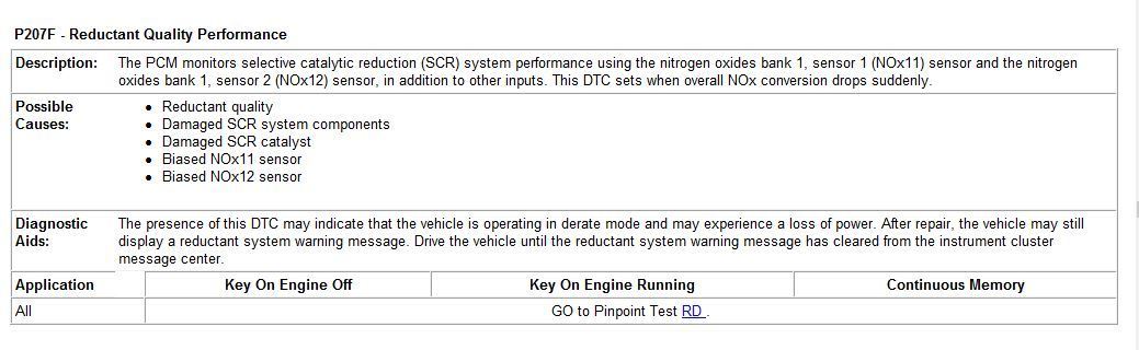 2015 F-350 Code P207F - Ford Truck Enthusiasts Forums