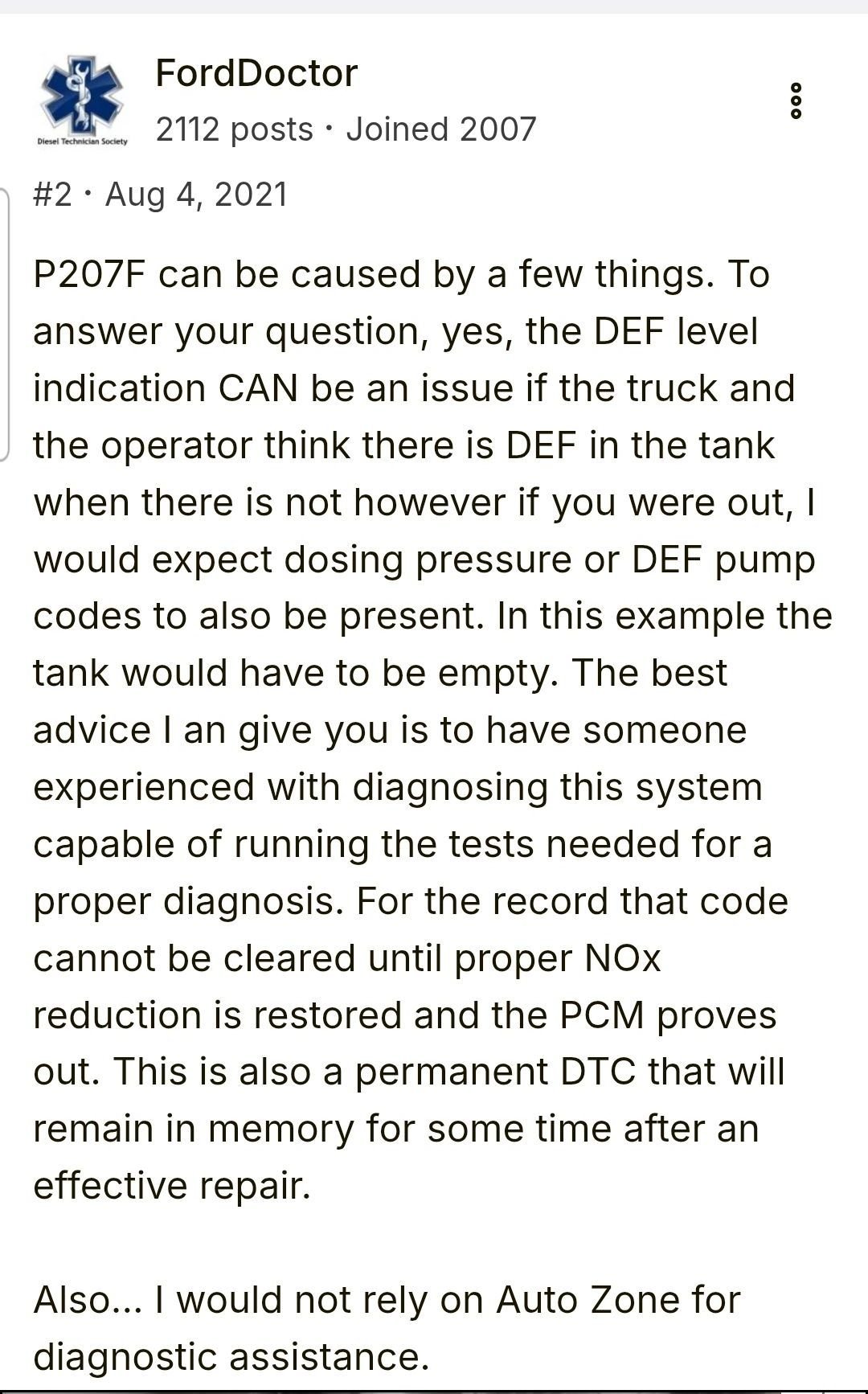DEF error and reduced speed to 50 mph - Ford Truck Enthusiasts Forums