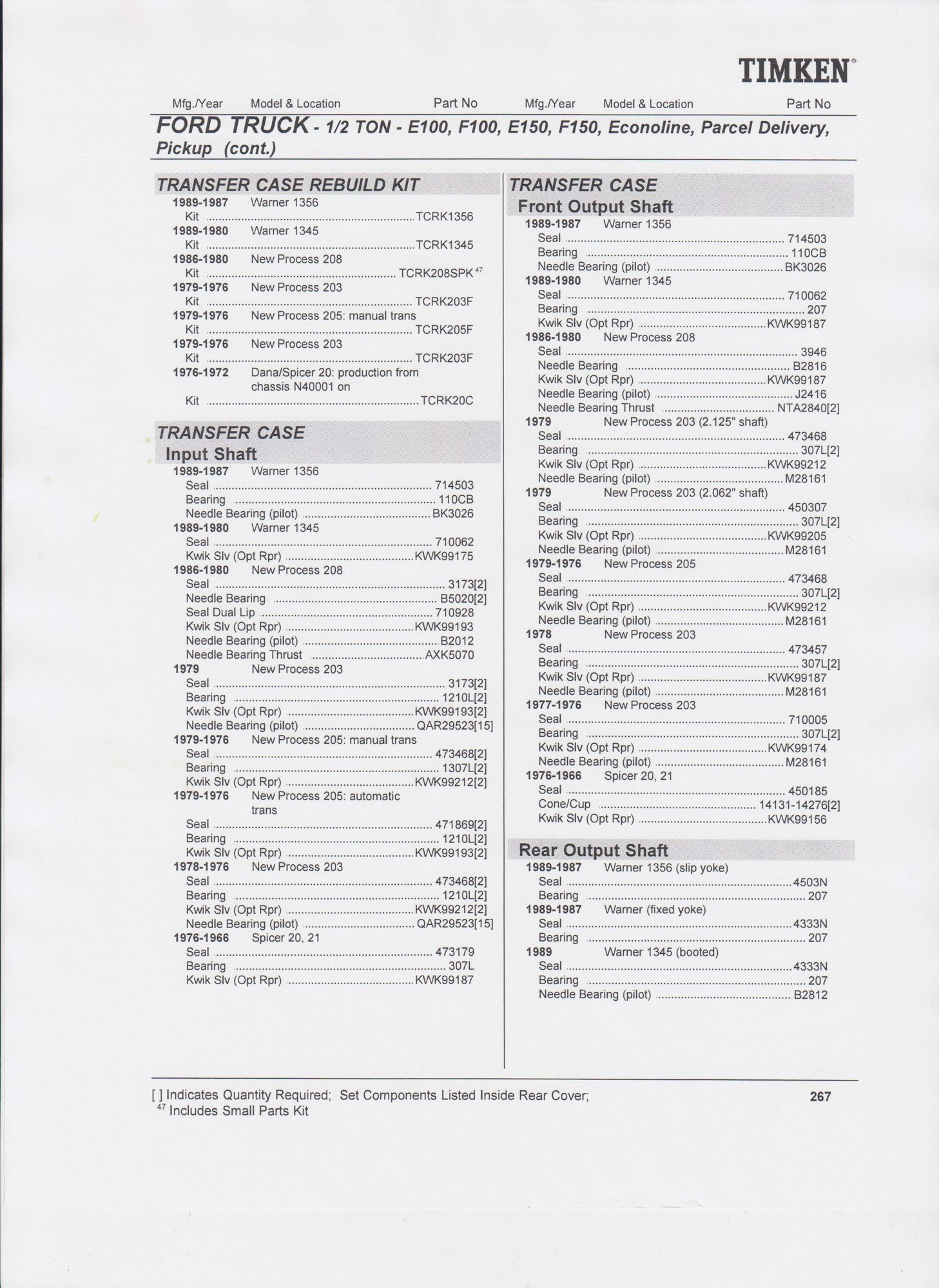 Timken Bearings & Seals - Ford Truck Enthusiasts Forums