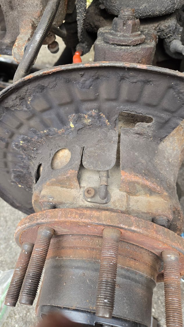 Greased my wheel bearings with Riff Raff's ABS sensor hole grease tool ...