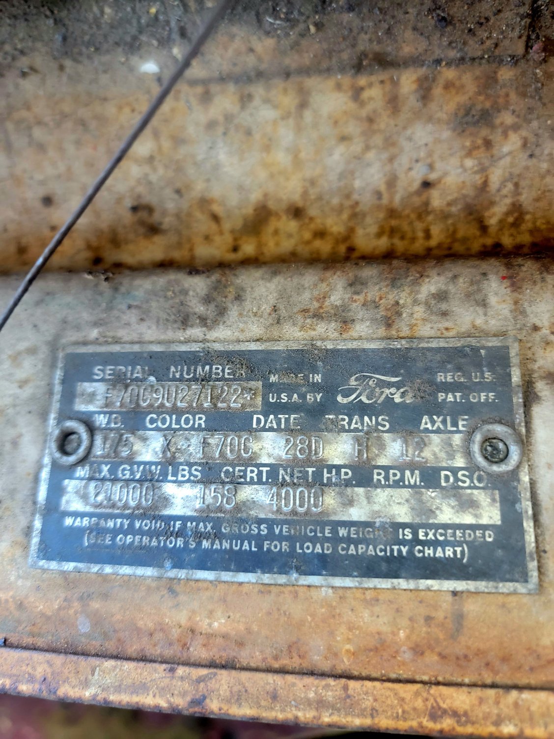 1959 F700 Decode - Ford Truck Enthusiasts Forums