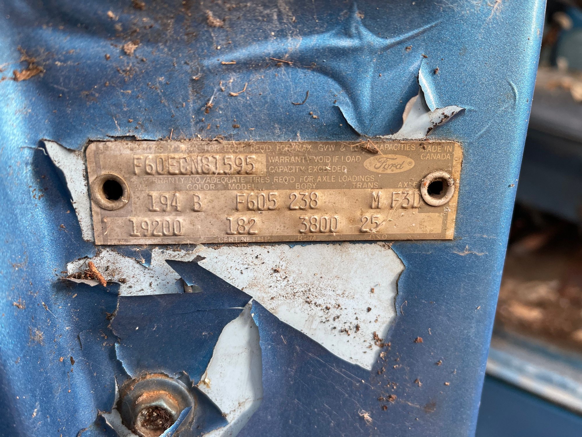 Help Decoding a F600 - Ford Truck Enthusiasts Forums