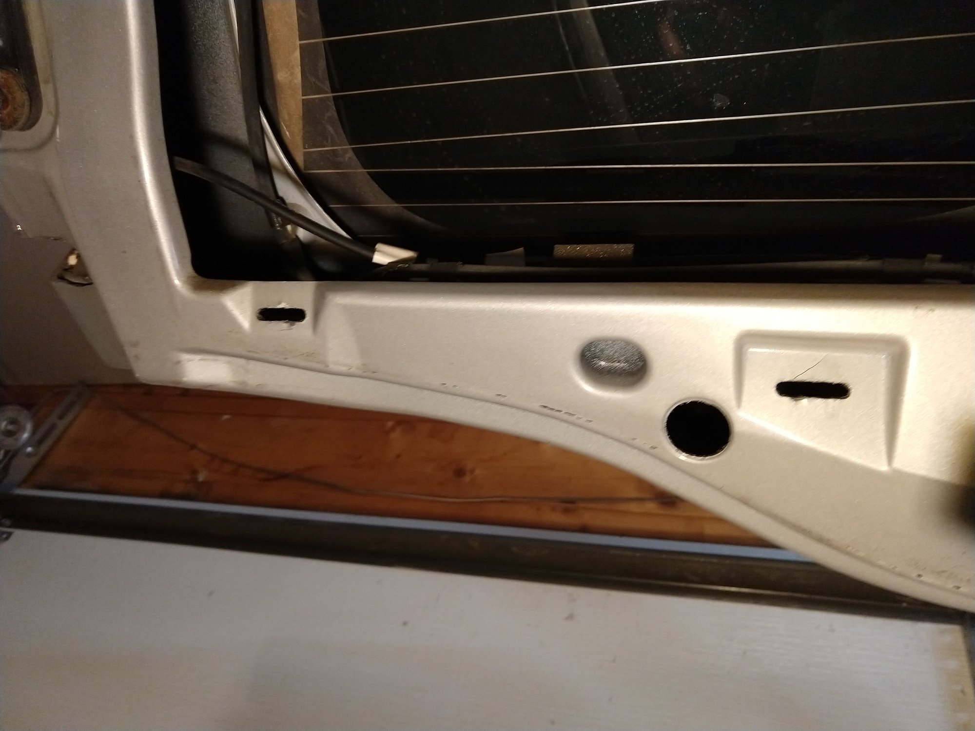 How to remove Excursion rear hatch trim and replace rear defroster tab ...