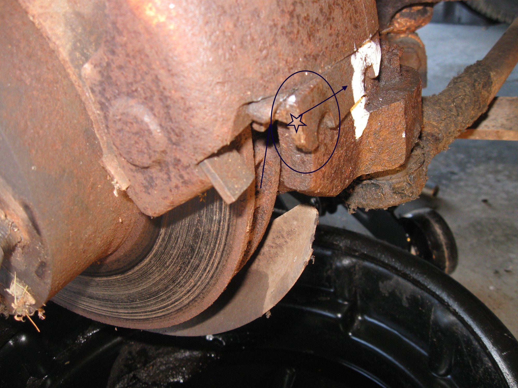 Front brake-caliper support key - Ford Truck Enthusiasts Forums