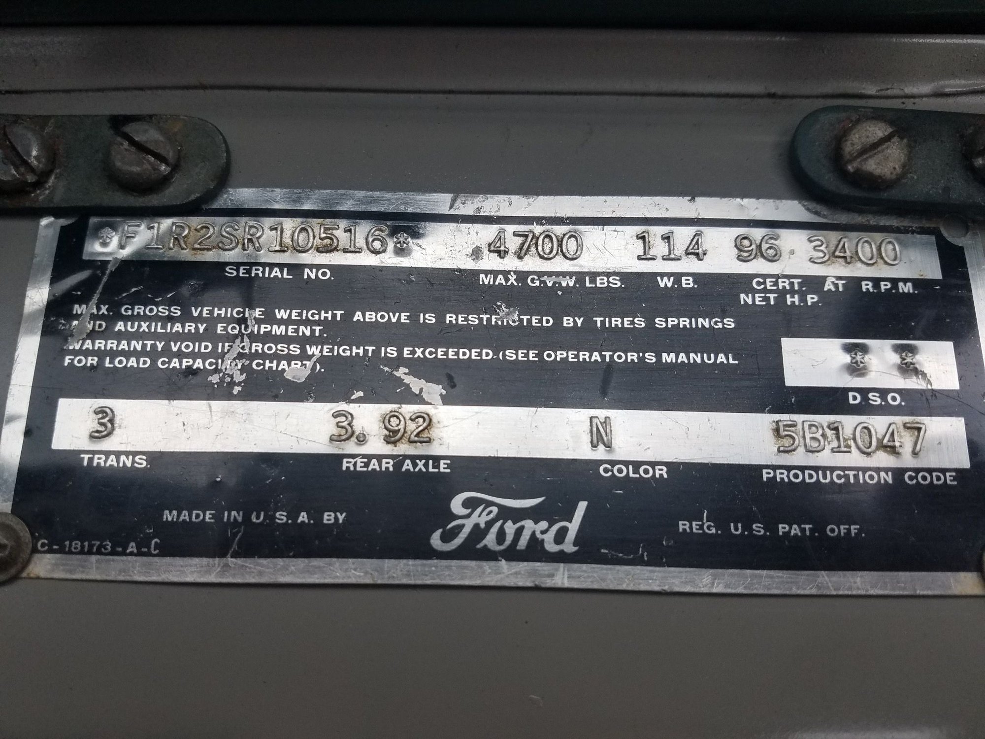 1951-52 Serial numbers - Page 18 - Ford Truck Enthusiasts Forums
