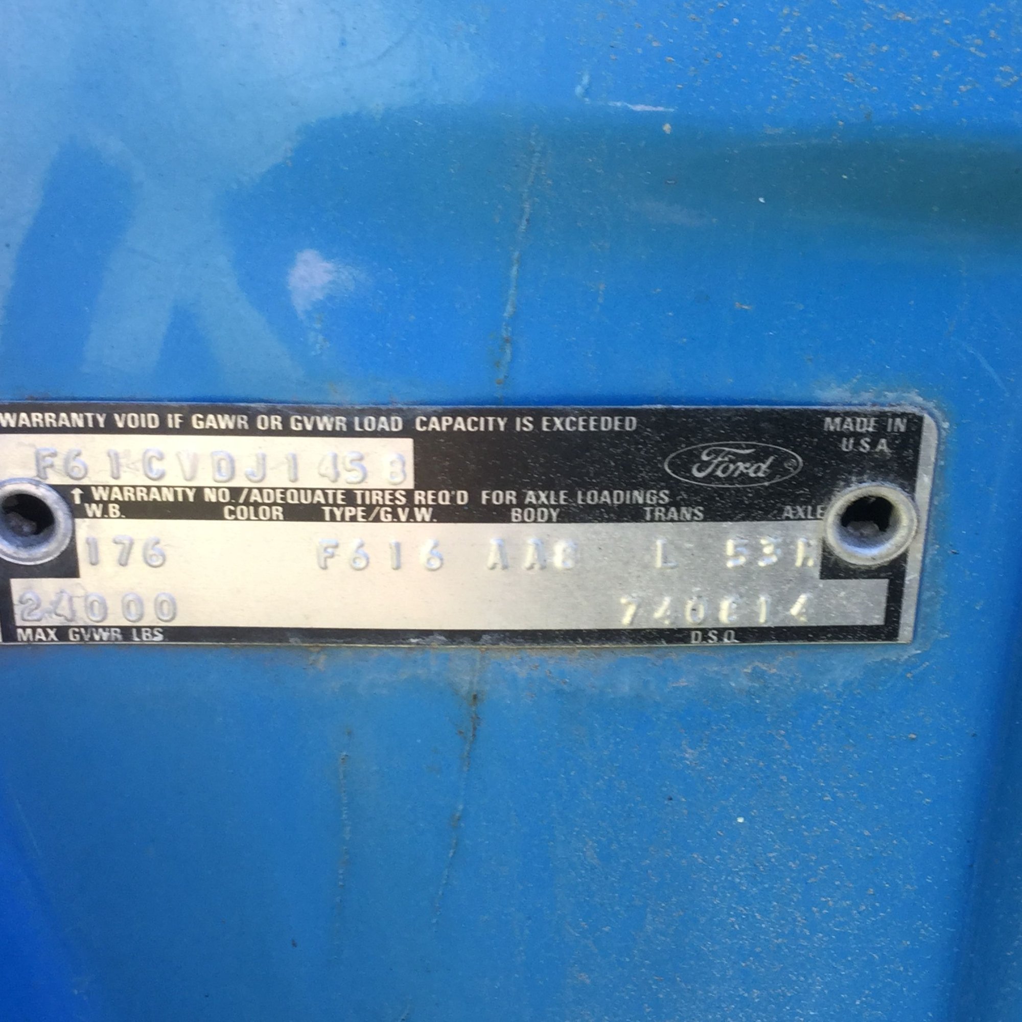 F600 VIN decoding help - Ford Truck Enthusiasts Forums