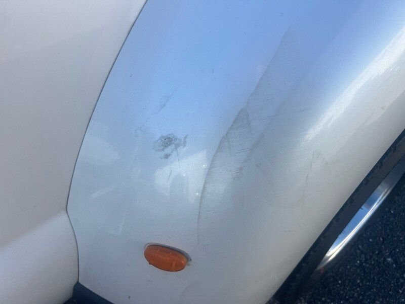 How hard to fix this scrape in dually rear fender? - Ford Truck ...