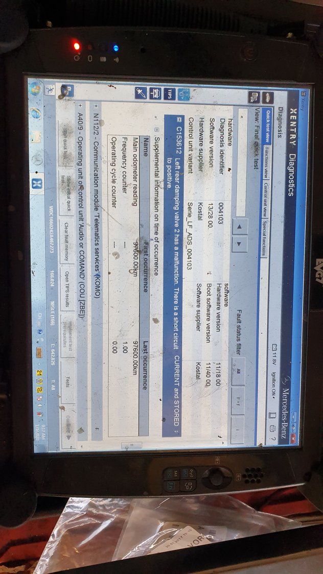 ML Airmatic fault code C 153612 - Please help - MBWorld.org Forums