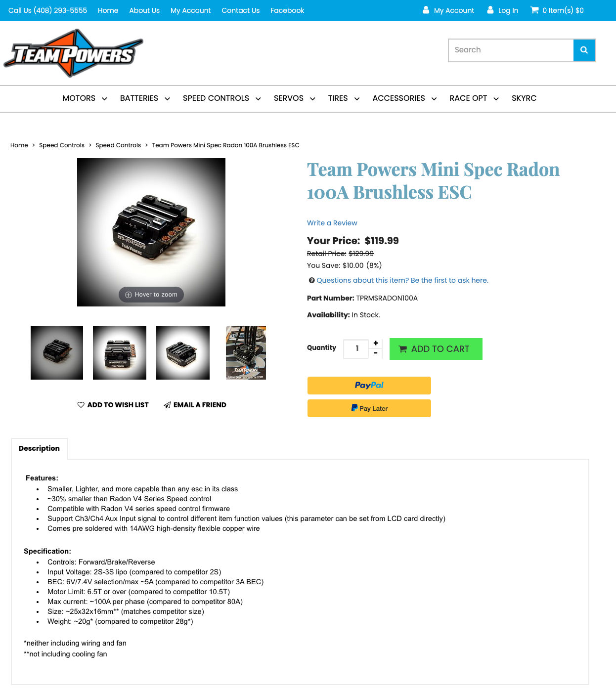 Team Powers Mini Spec Radon ESC - R/C Tech Forums