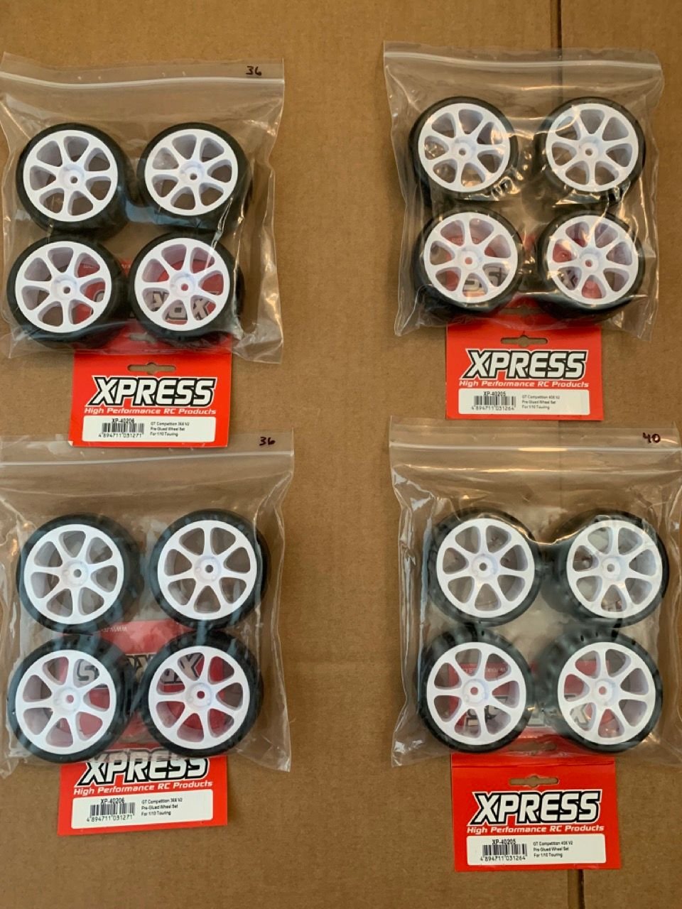 FS: NIP Xpress 36X and 40X Mounted TC Tires - R/C Tech Forums