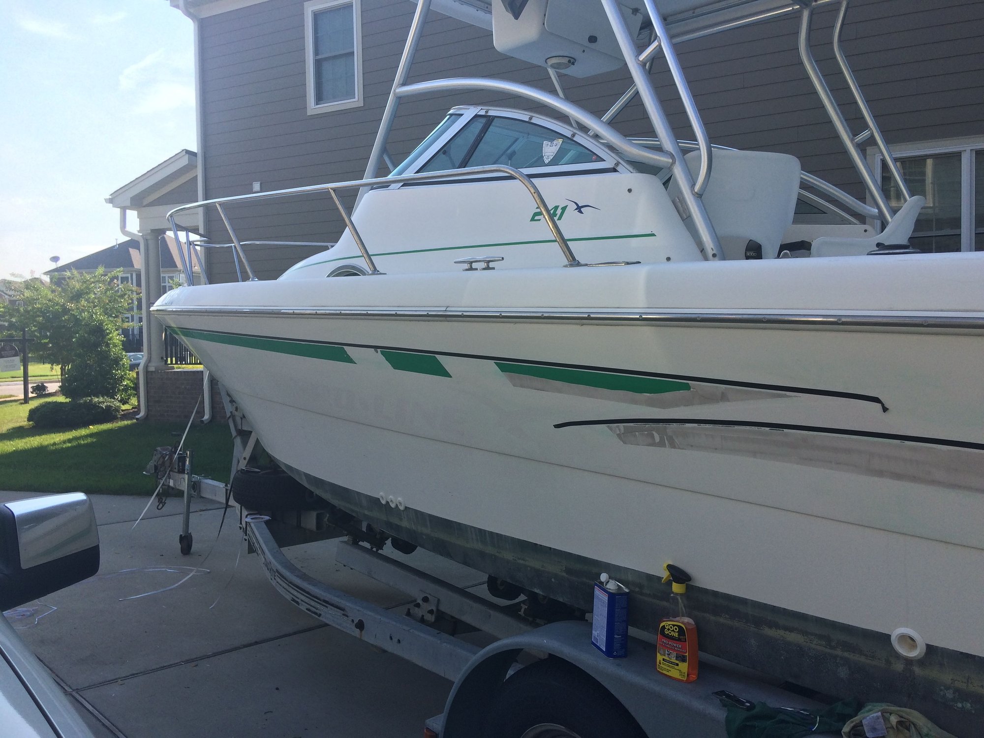 Off With the Old On With The New Boat Stripes Pics Included - The Hull ...