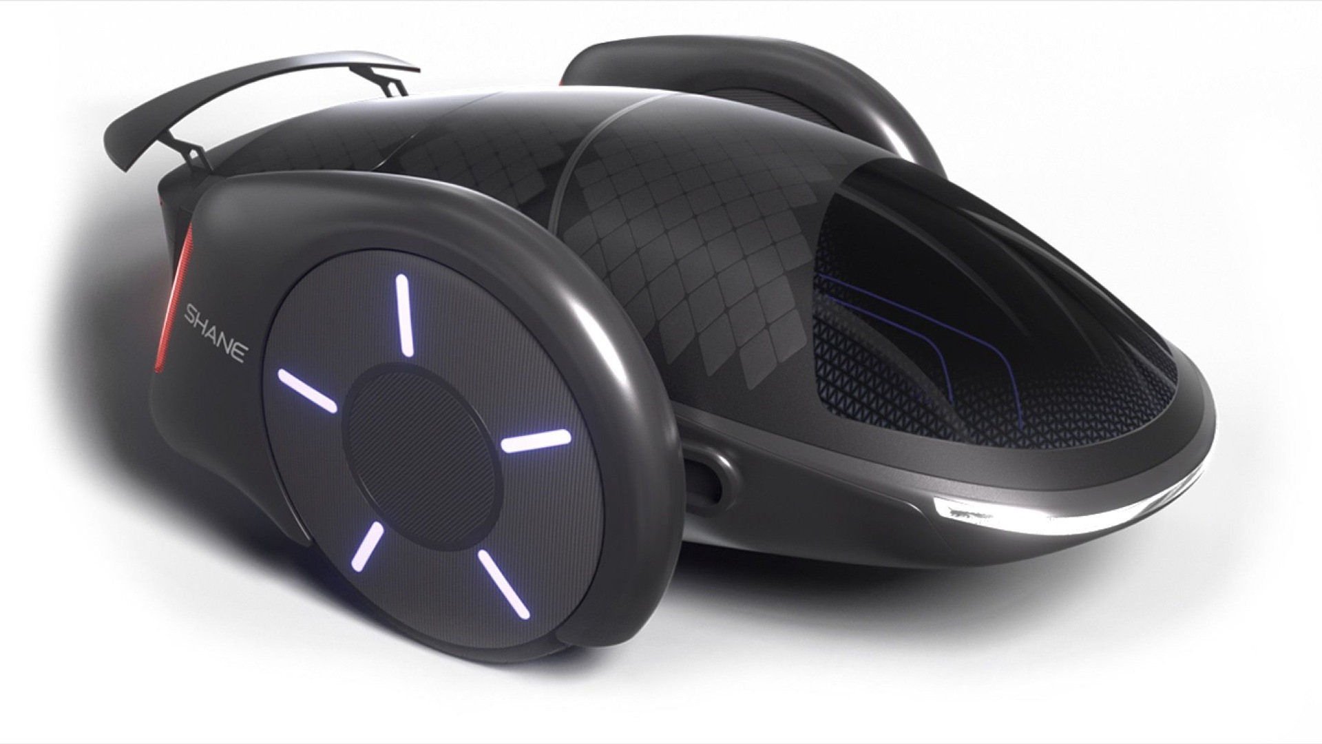 Two-wheel EV concept seats five, harnesses regenerative damping