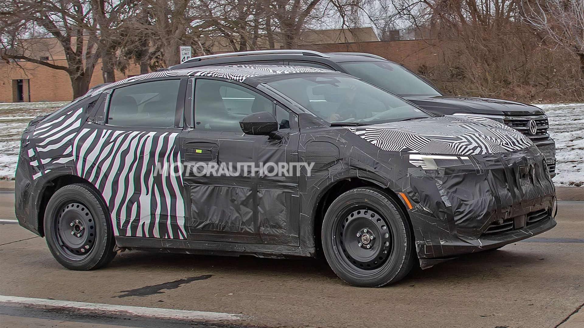 2026 Nissan Leaf spied with crossover body