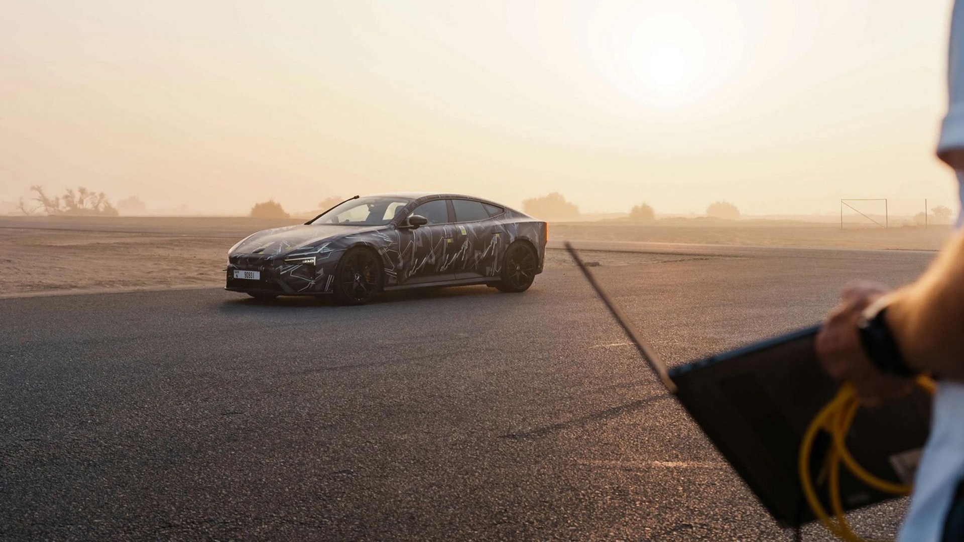 Polestar gives glimpse at 2026 5 sedan's hot-weather testing