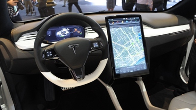 Tesla Model X Shows Its Insides: Detroit Auto Show Live Pictures