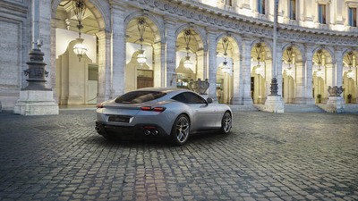 The Ferrari Roma's key is just a Ferrari badge