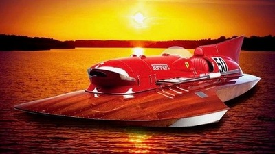 Ferrari's record-breaking V-12-powered race boat is for sale