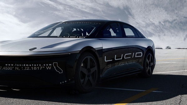 Lucid Air hits an unrestricted 235.44 mph during testing