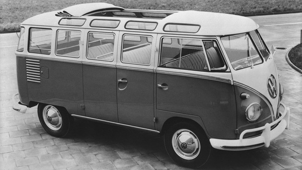 The 23-window VW Bus was designed to tour the Swiss Alps