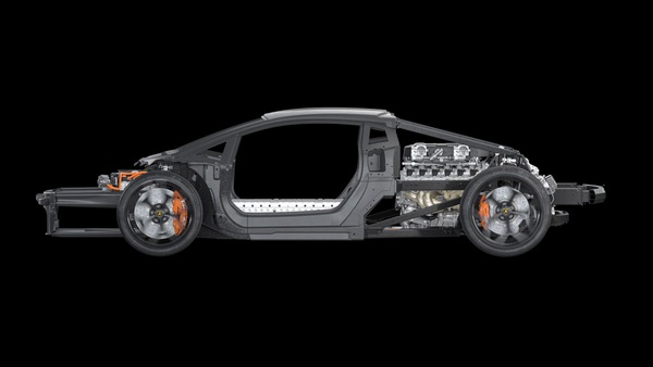 Lamborghini shows Aventador successor's carbon-fiber chassis